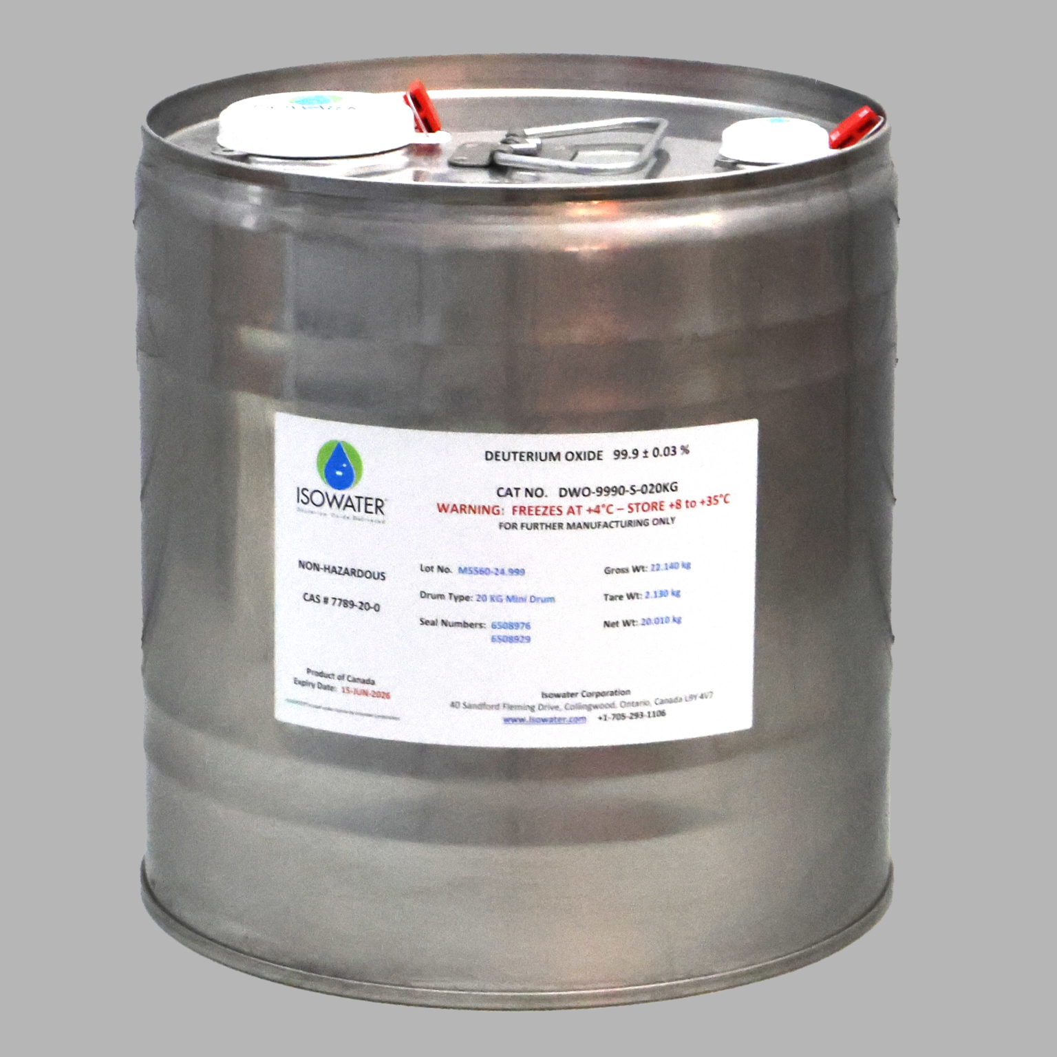Heavy Water For Sale | Heavy Water Purchase | Isowater Corp