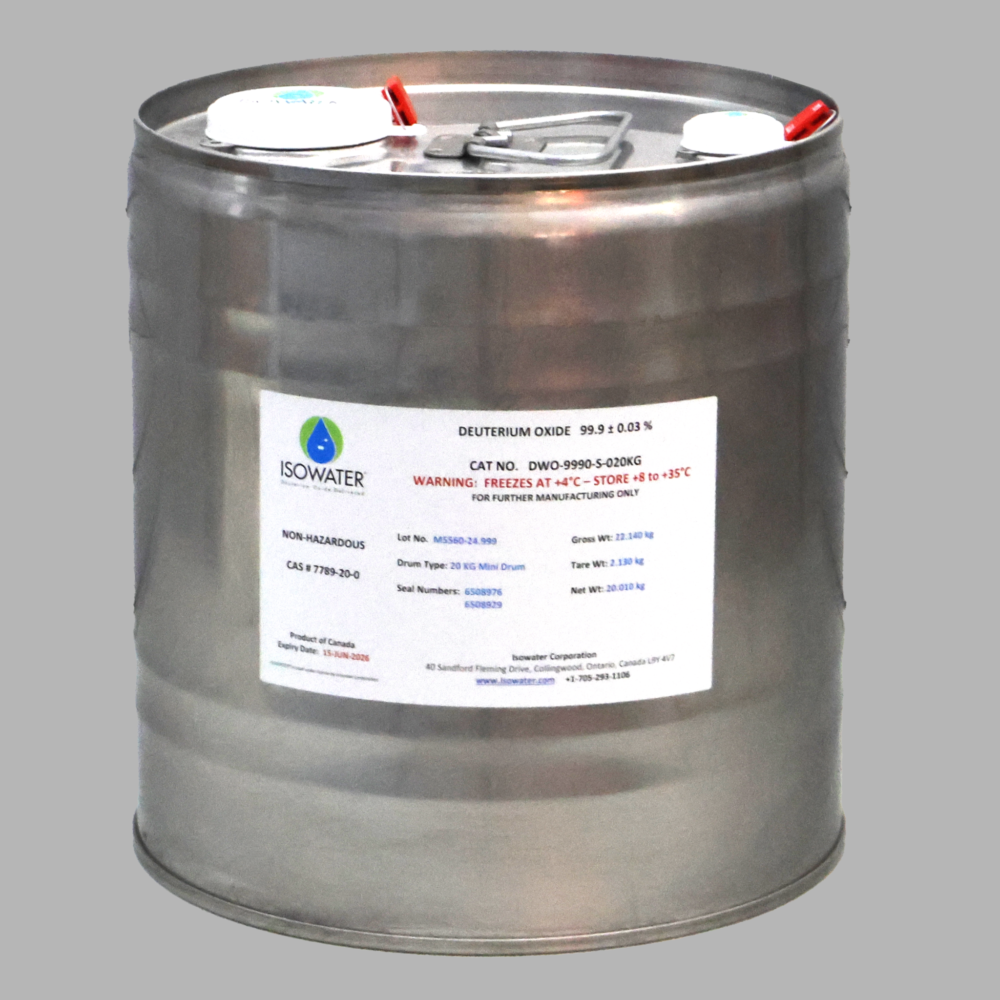 Heavy Water For Sale | Heavy Water Purchase | Isowater Corp