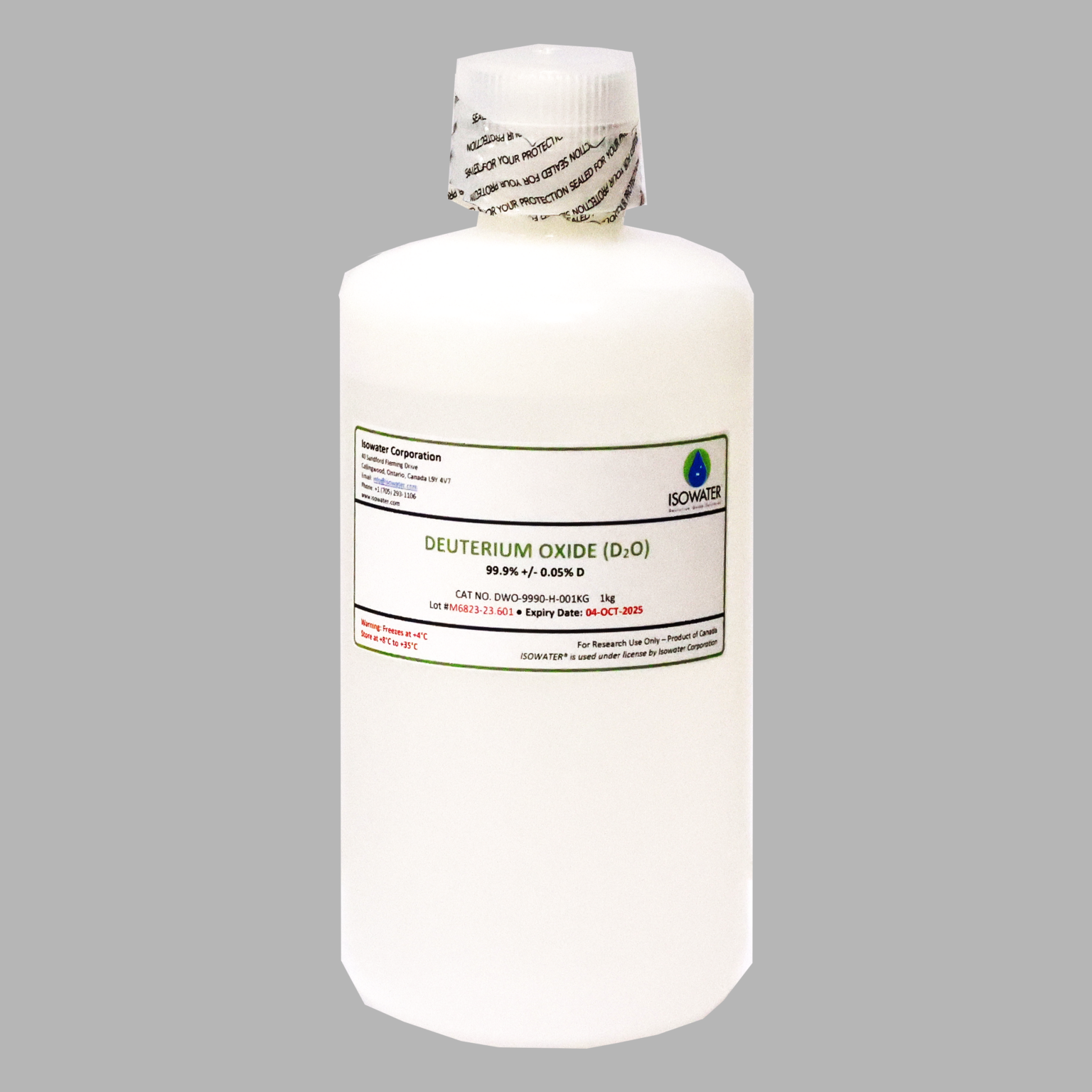 Heavy Water For Sale | Heavy Water Purchase | Isowater Corp